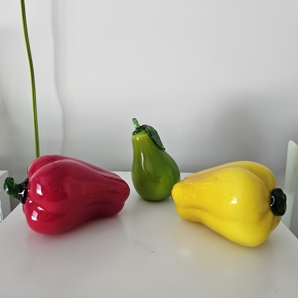 Accents | Glass Peppers Pear | Poshmark